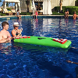 GoPong Pool Pong Table, Inflatable Floating Beer Pong Table, Includes 3 Pong Balls