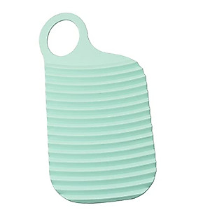 Washboard PZRT 1pcs Hand-held Mini Washboard Green Mini Plastic Washboard Non-slip Washing Table for Children, Laundry Accessories, Socks, Cleaning Tools