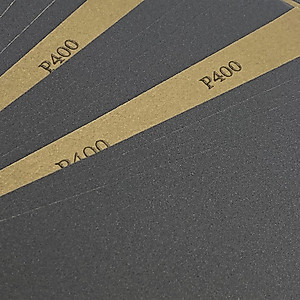 AutKerige 9 x 11 Inch Sandpaper,400 Grit Wet Dry Sanding Sheets,15PCS Premium Silicon Carbide Sand Paper for Wood Metal Ceramic or Auto Polishing and Scratches Removing