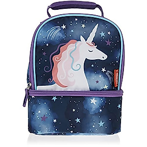 THERMOS Non-Licensed Dual Compartment Lunch Box, Space Unicorn