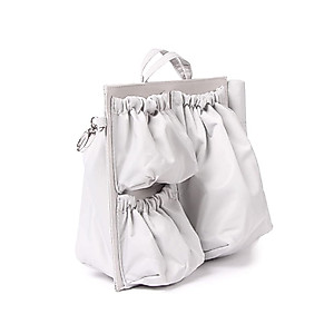ToteSavvy Mini - Diaper Bag Organizer (Soft Grey, 9.5" x 9" x 5")