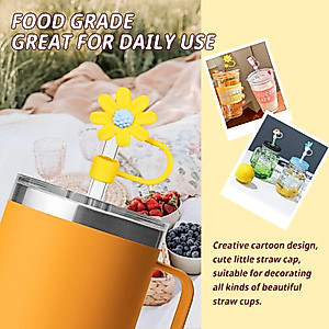 ZIZAISM Straw Cover for Yeti Straw Topper, Straw Cover Cap for Yeti Cup, Silicone Straw Covers Cap for Tumblers Accessories, Reusable, BPA Free, Dishwasher safe - 6Pcs