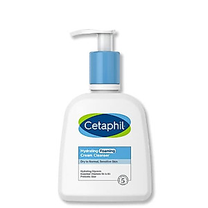 Cetaphil Cream to Foam Face Wash, Hydrating Foaming Cream Cleanser, 8 oz, For Normal to Dry, Sensitive Skin, with Soothing Prebiotic Aloe, Hypoallergenic, Fragrance Free