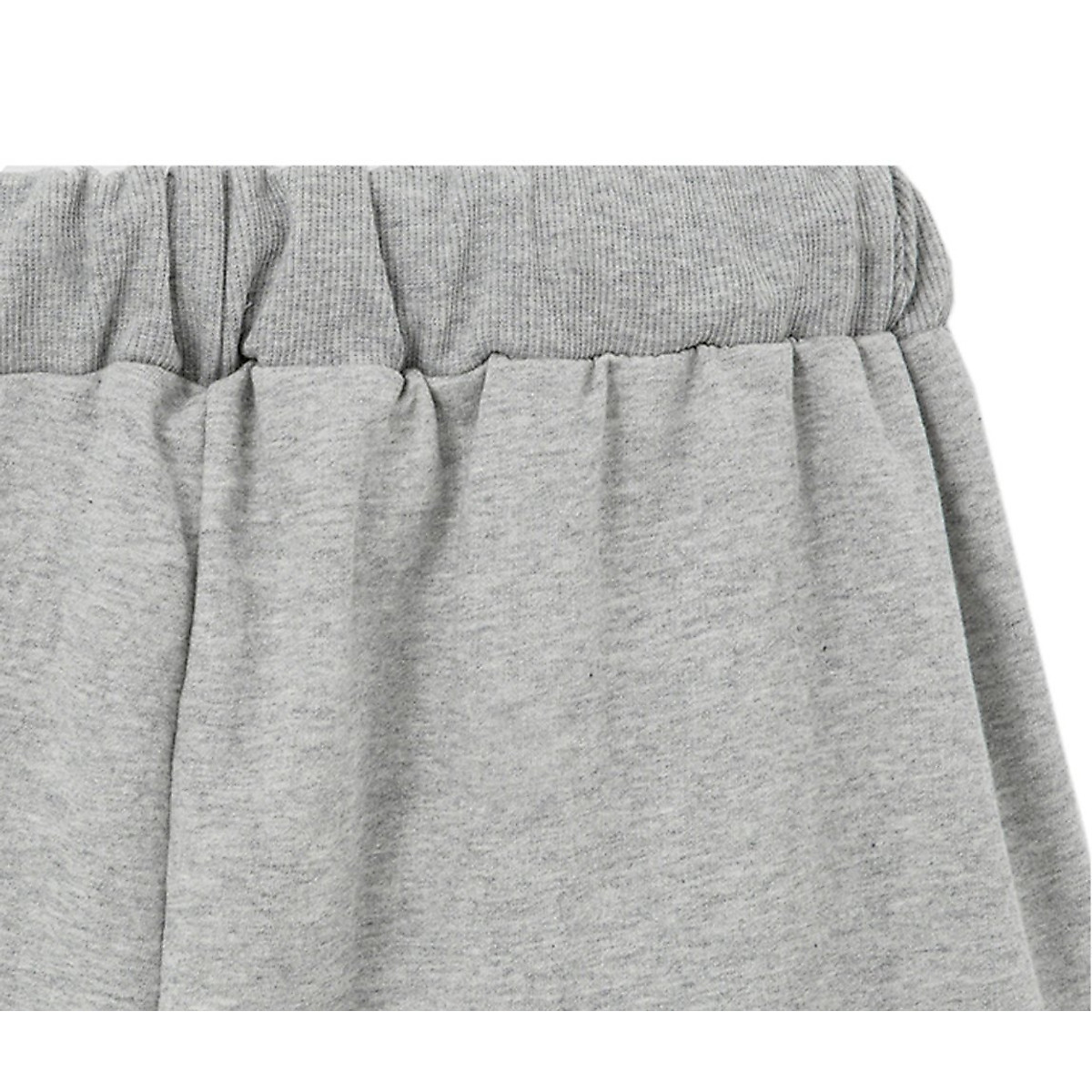 HOW'ON Women's Soft Knit Elastic Waist Jersey Casual Bermuda Shorts with Drawstring Grey XL
