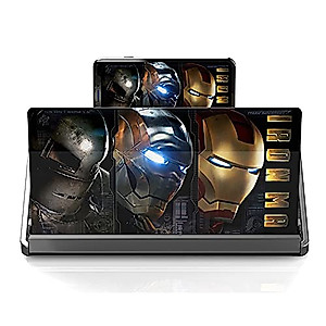 CHANGAIDA 12 Inch Phone Screen Amplifier Foldable Phone Holder Black