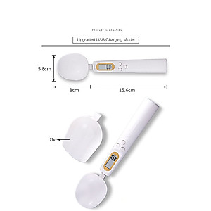 Digital Spoon Scale Electronic Measuring Spoon for Food, Spice High Precision with LCD Display Weights up to 500g (USB Charging)