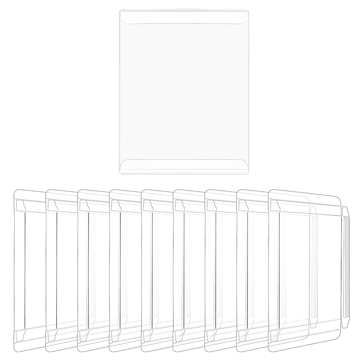 10 SEGA GENESIS/MASTER / 32X Box Protectors Clear Display Cases CIB Cardboard