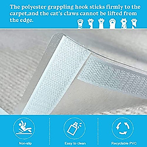 Cat Carpet Protector,Heavy Duty Plastic Carpet Scratch Stopper for Pets