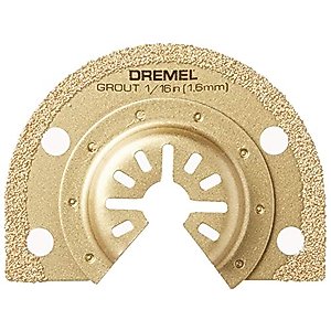 Dremel MM501 1/16-Inch Oscillating Multitool Blade for Grout Removal, Fast Cutting Carbide Accessory - Universal Quick- Fit Interface Fits Bosch, Makita, Milwaukee, and Rockwell