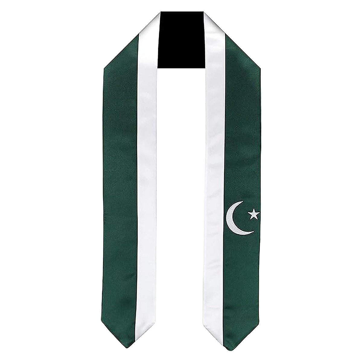 Vision Wear - Pakistan Flag Graduation Sash - Graduation Stole - International Flag theme - Embrace Your Heritage - Pakistani Flag - Pride & Honor Sash