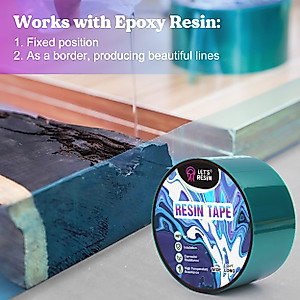 LET'S RESIN Resin Tape,2Inch Wide x 108FT Long Epoxy Tape,Thermal Adhesive Tape,High-Temperature Heat Insulation, Easy Peel, Release Resin Tape for Epoxy Resin Molding, River Tables,Remove Residue