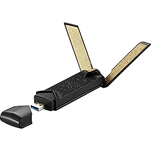 ASUS WiFi 6 AX1800 USB WiFi Adapter (USB-AX56) - Dual Band WiFi 6 Client, 2x2 Support, Gaming & Streaming, Plug-and-Play, WPA3 Network Security, MU-MIMO, Beamforming