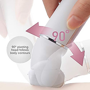 Panasonic, Cordless Shaver Epilator for Women with 5 Attachments Gentle WetDry Hair Removal for Legs Underarms Bikini Face ESEL7AP, White, 1 Count