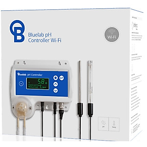 Bluelab pH Controller Wi-Fi 24/7 Reservoir Monitoring for pH with Automated Nutrient Dosing, Edenic Integration, Replaceable Probes Safety Features Optimal for Hydroponics & Indoor Plants