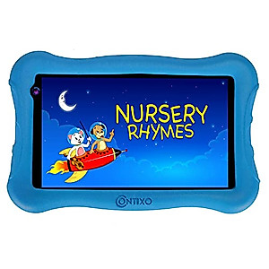 Contixo Kids Tablet V10+, 7-inch HD, Ages 3-7, Toddler Tablet with Camera, Parental Control, Android 10, 32GB, WiFi, Learning Tablet for Children with Teacher's Approved Apps and Kid-Proof Case, Blue