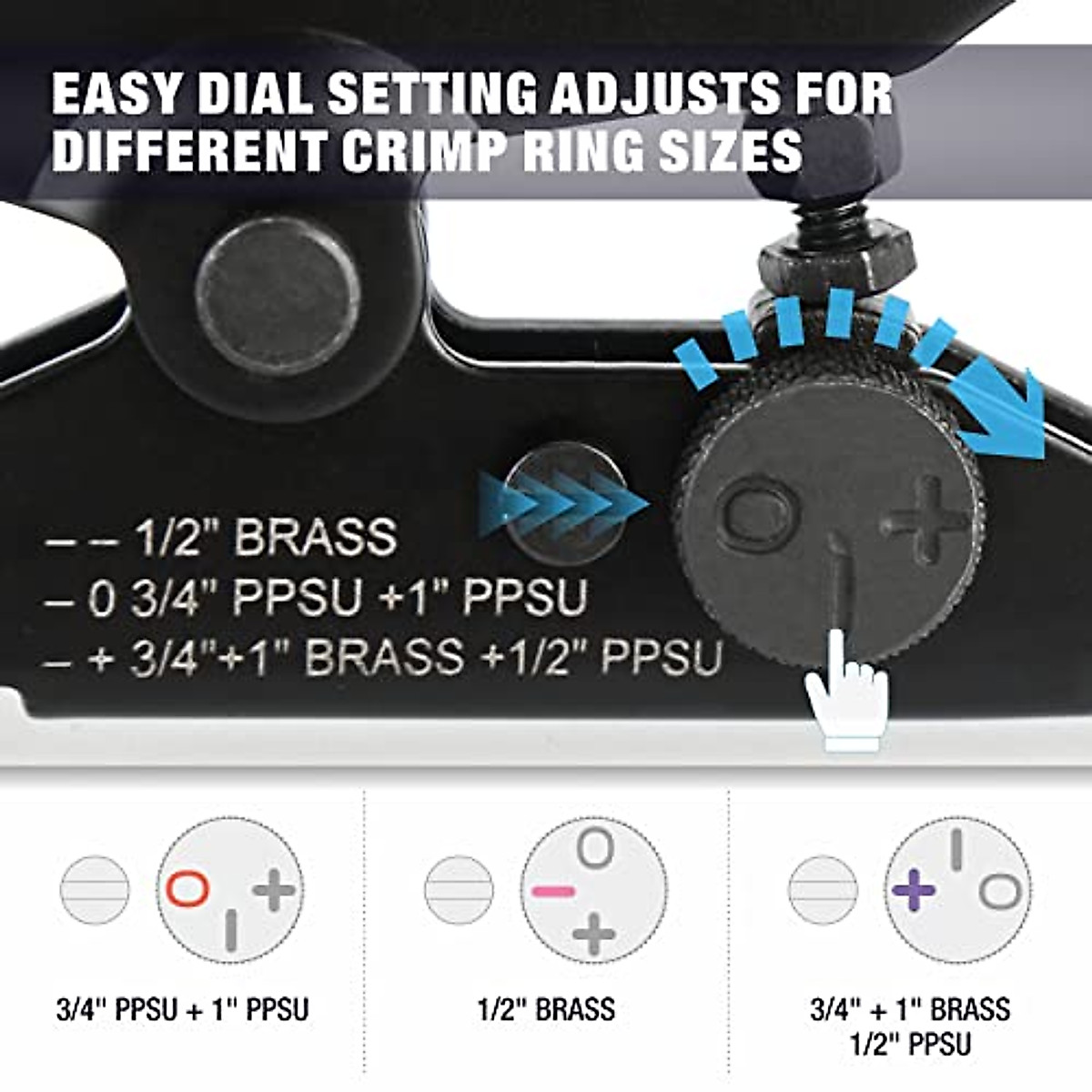 Copper Ring Removal Tool Decrimping Tool for ASTM F1807 1/2",3/4"and 1" PEX Ring