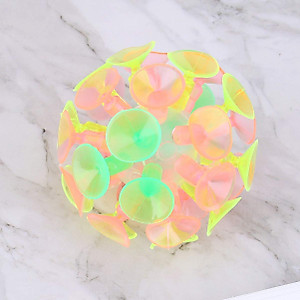 4Pcs Suction Cup Ball Toys Parent- Child Interaction Sucker Ball Toy Glow in The Dark Suction Ball for Kids Birthday Party Favors Indoor Outdoor Play