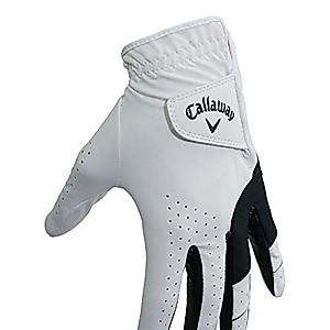 Callaway Golf Men's Weather Spann Golf Glove(White, Single, Medium-Large, Prior Gen Model , Standard, Worn on Right Hand)