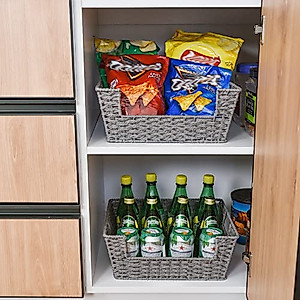 StorageWorks Round Paper Rope Storage Baskets