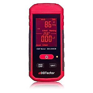 DBTector EMF Meter Electric and Magnetic Field Meter Detect Radiation from Appliances, Computers, Electrical Boxes, Electrical Wires, High Power Transmission Lines