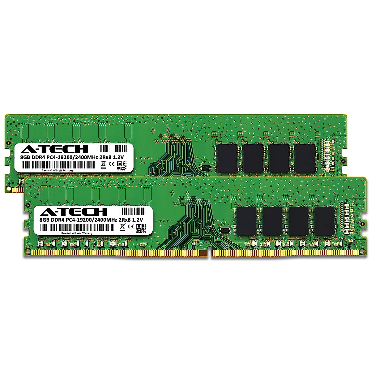 A-Tech 16GB (2x8GB) DDR4 2400MHz DIMM PC4-19200 UDIMM Non-ECC 2Rx8 1.2V CL17 288-Pin Desktop Computer RAM Memory Upgrade Kit