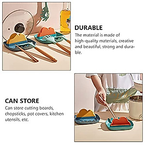Hemoton 4pcs Pot Lid Racks Pot Lid Holders Cutting Board Holders Chopsticks Racks Utensils Lid Holder