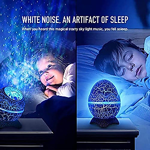 SINGSUN-LITE Star Projector,Sky Galaxy Projector,Ocean Wave Projector Light with Sleep White Noise Bluetooth Music Speaker,Starlight Projector for Kids Adult Ceiling Decor Room Theater Party