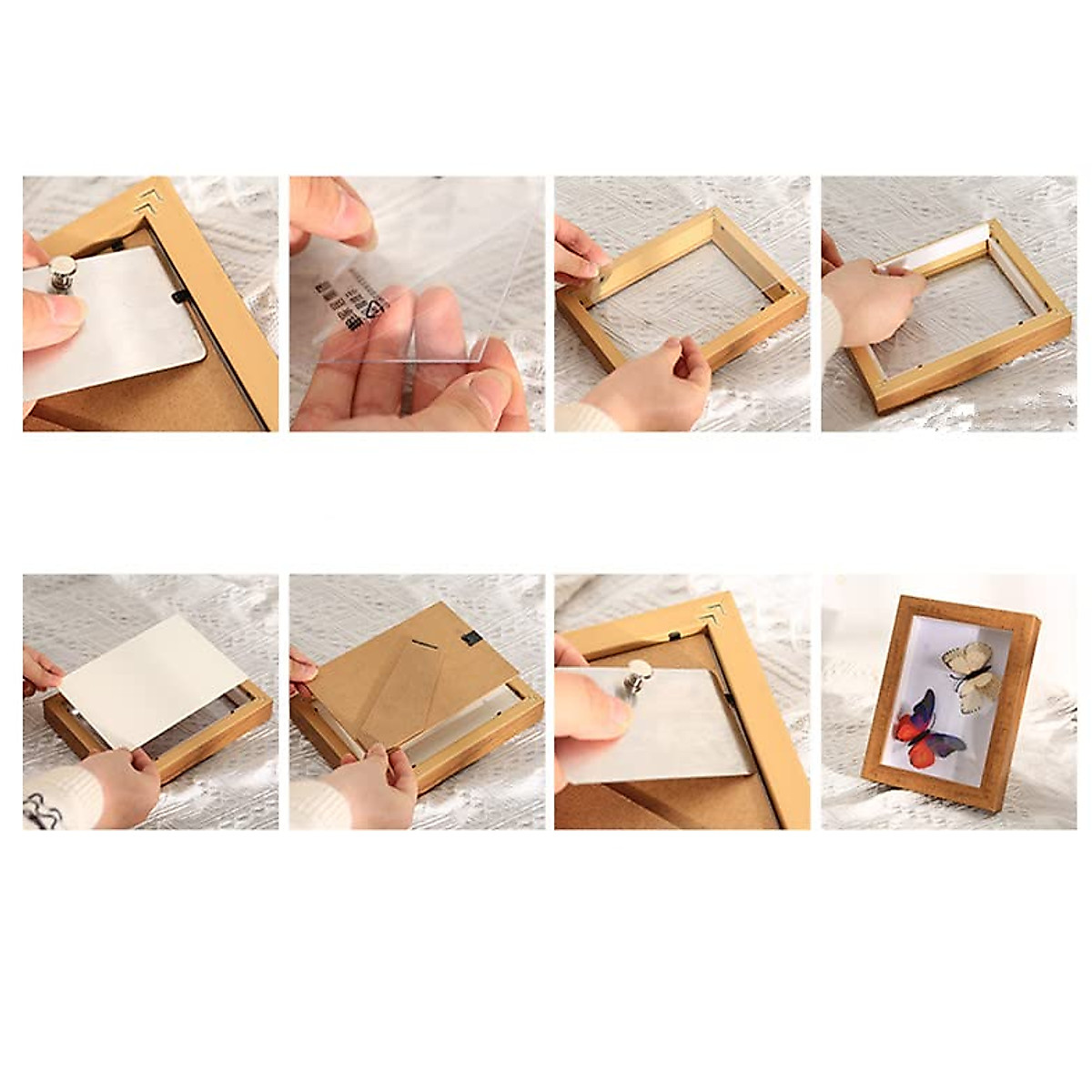 Shadow Box Picture Frame,Frame for Dried Flowers,1.2" Deep Hollow Display Frame,Graduation Cap Shadow Box for Wall and Tabletop Display Bouquet Mementos Medals Photos Memory Box (8.25X11.75)