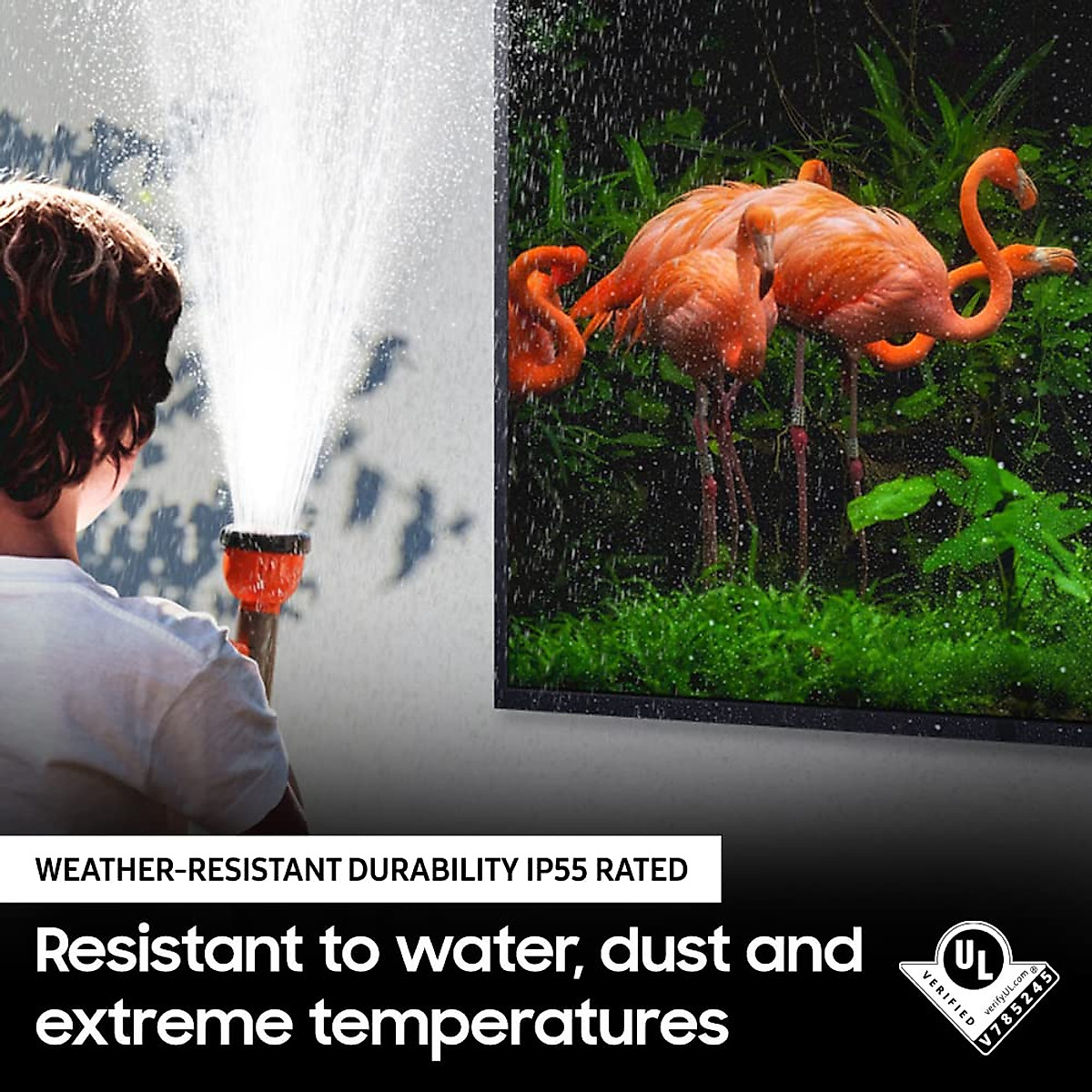 SAMSUNG 65-Inch Class QLED 4K The Terrace Full Sun Outdoor, Direct Full Array 16x, Weather Resistant, Wide Viewing Angle, Anti-Glare Smart TV w/ Alexa Built-In (QN65LST9TAFXZA, Latest Model)