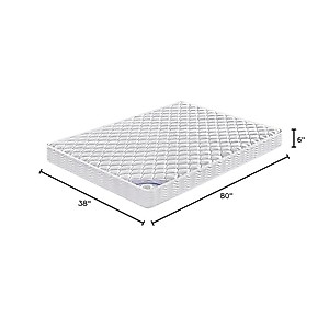 Oliver & Smith 6 Inch Hybrid Twin XL Mattress, Pocketed Coil Springs & High Density Cold Foam, Polyester Cover Comfort Tight Top, Medium Firm
