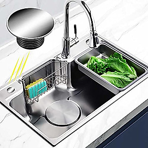 Sink Tap Hole Cover Kitchen Faucet Hole Cover Brushed Stainless Steel (1 to 1.6 Inch in Diameter) (1.10-1.60 inch)