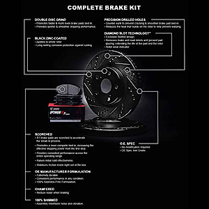 R1 Concepts Front Brakes and Rotors Kit |Front Brake Pads| Brake Rotors and Pads| Optimum OEp Brake Pads and Rotors ||fits 1990-1999 Jeep Cherokee, Comanche, Grand Wagoneer, TJ, Wagoneer, Wrangler
