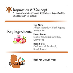 INTENSE Eau De Parfum Natural Spray 3.4oz / 100ml For Men by Bentley Fragrances [Beauty]