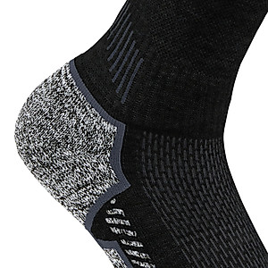 Carhartt Men's Force Performance Work Socks 3 Pair Pack, Black, X-Large