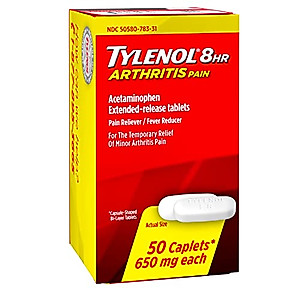 Tylenol 8 Hour Arthritis & Joint Pain Acetaminophen Caplets, 50 Count
