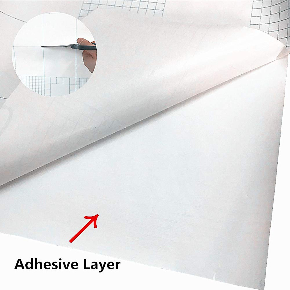 Yija Blue Granite Look Marble Gloss Film Vinyl Self Adhesive Counter Top Peel and Stick Wall Decal (15.6In by79In)