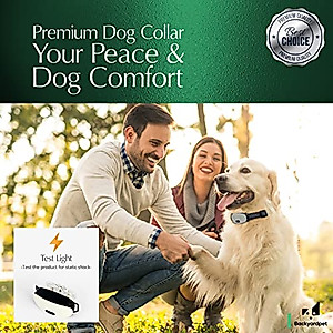 BackyardPet Dog Bark Collar, Rechargable Anti Barking Collar for Dogs with 7 Adjustable Sensitivity Levels and 8 Adjustable Shock and Vibration Levels - Bark Collar for Small, Medium and Large Dogs