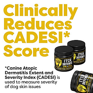 Doc Itchy: Allergy Armor Itch Defense Dog Pet Chews | Clinical-Strength Medical Zinc + P.E.A. | Vit E & Rosemary Extract | Reduce Itch & Pain Suffering | Control Allergy | Food Allergy Safe | 90 count