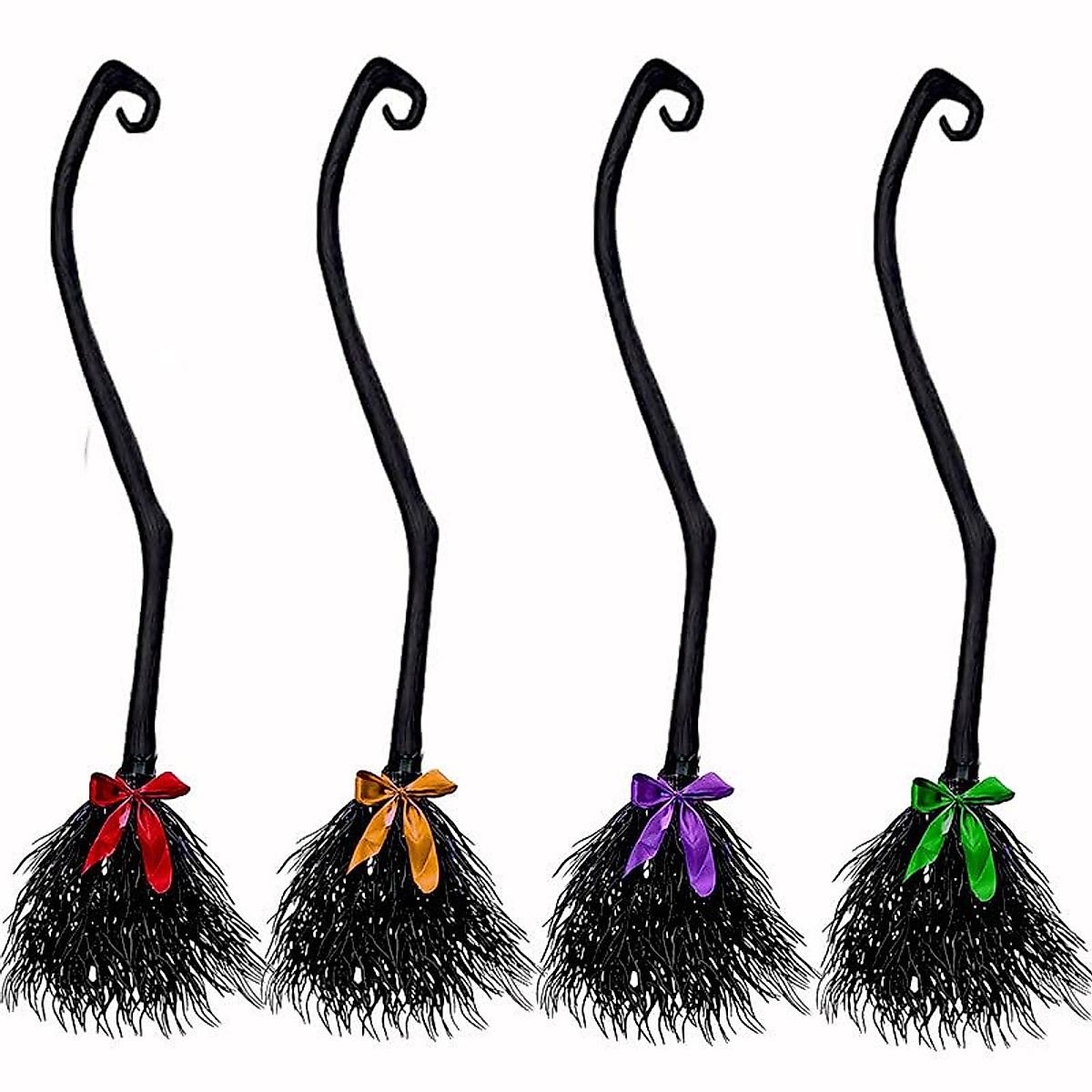 Halloween Witch Broom, Wizard Witch Flying Broomstick for Kids Adults, Witch Halloween Broom Props for Cosplay Costume Party Decorations (Black)