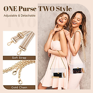 BS-VOG Clear Purse for Women, Clear Crossbody Bag Stadium Approved, Small Cute Clear Stadium Bag for Concerts Sports Events