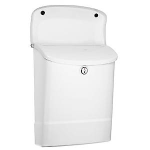 Architectural Mailboxes Parkside Galvanized Steel, Locking, Wall Mount Mailbox, 2576W-10, White, Medium Capacity