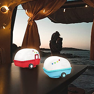 Nianjida Camper Night Light for Kids, 2pcs RV Design Warm Nursery Night Lights with Battery Powered, Cute Lamp for Boys and Girls, Portable Nightlights for Children, Toddlers, RV Gifts