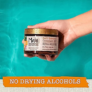 Maui Moisture Curl Quench + Coconut Oil Ultra-Hold Gel, for Curly Hair Styling, Vegan, No Drying Alcohols, Paraben Free, Silicone Free, 12 Ounce