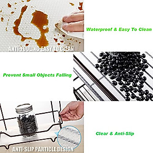 AMZABBY Wire Shelf Liner 16x197'' Clear Shelf Liner Kitchen,Cabinets,Drawer Liner, Cupboard, Under Sink, Pantry,Non-Adhesive Liner,Stain-Proof Shelf,1.2mm Thicken/Waterproof/Anti-Slip Liners