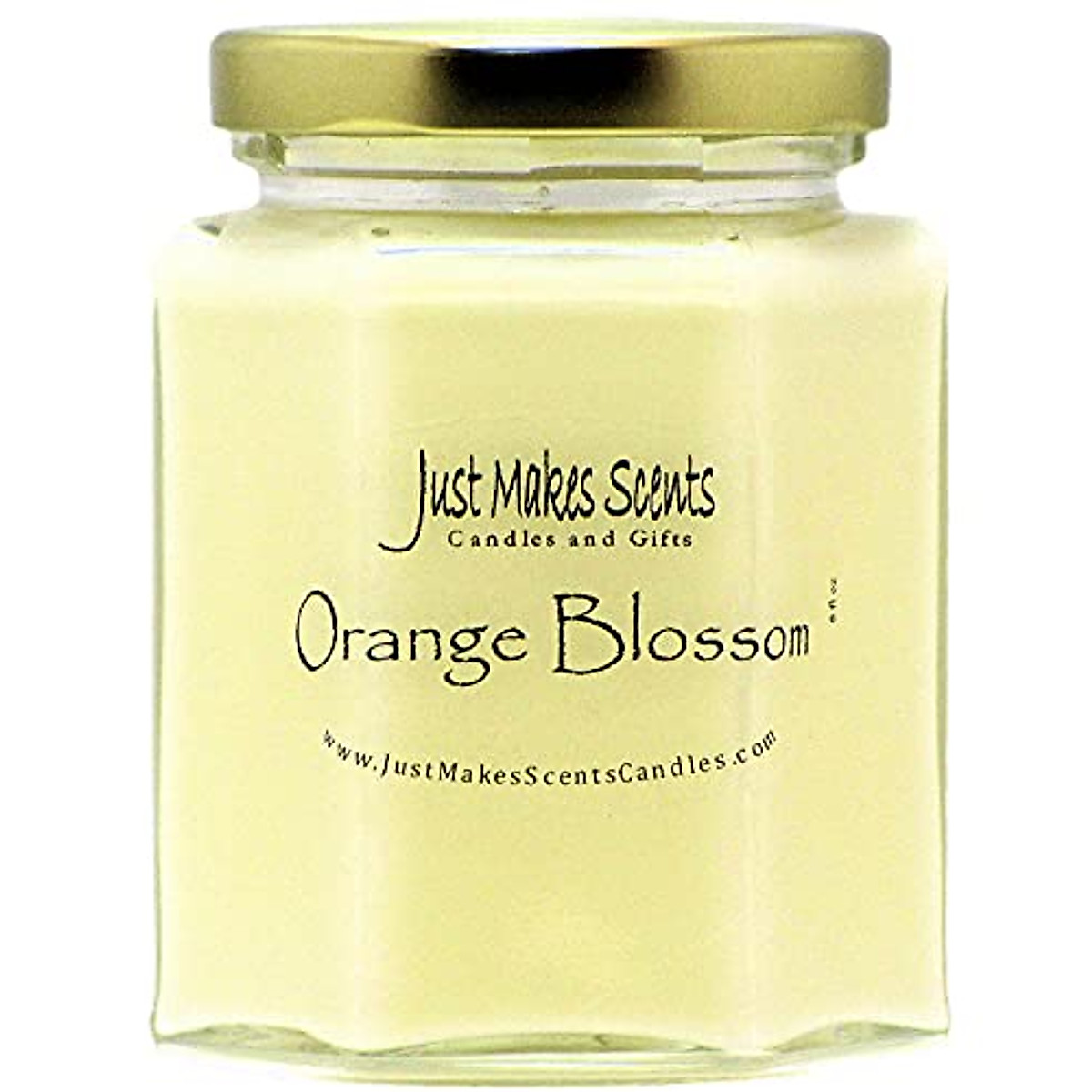Orange Blossom Scented Blended Soy Candle | Strong Spring Floral Fragrance | Hand Poured in The USA by Just Makes Scents (8 oz)