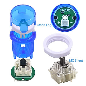 SJ@JX Arcade Game Controller USB Encoder 2 Player Gamepad Cherry MX Microswitch Button 8way Joystick for Nintendo Switch PC PS3 Retropie Raspberry Pi MAME