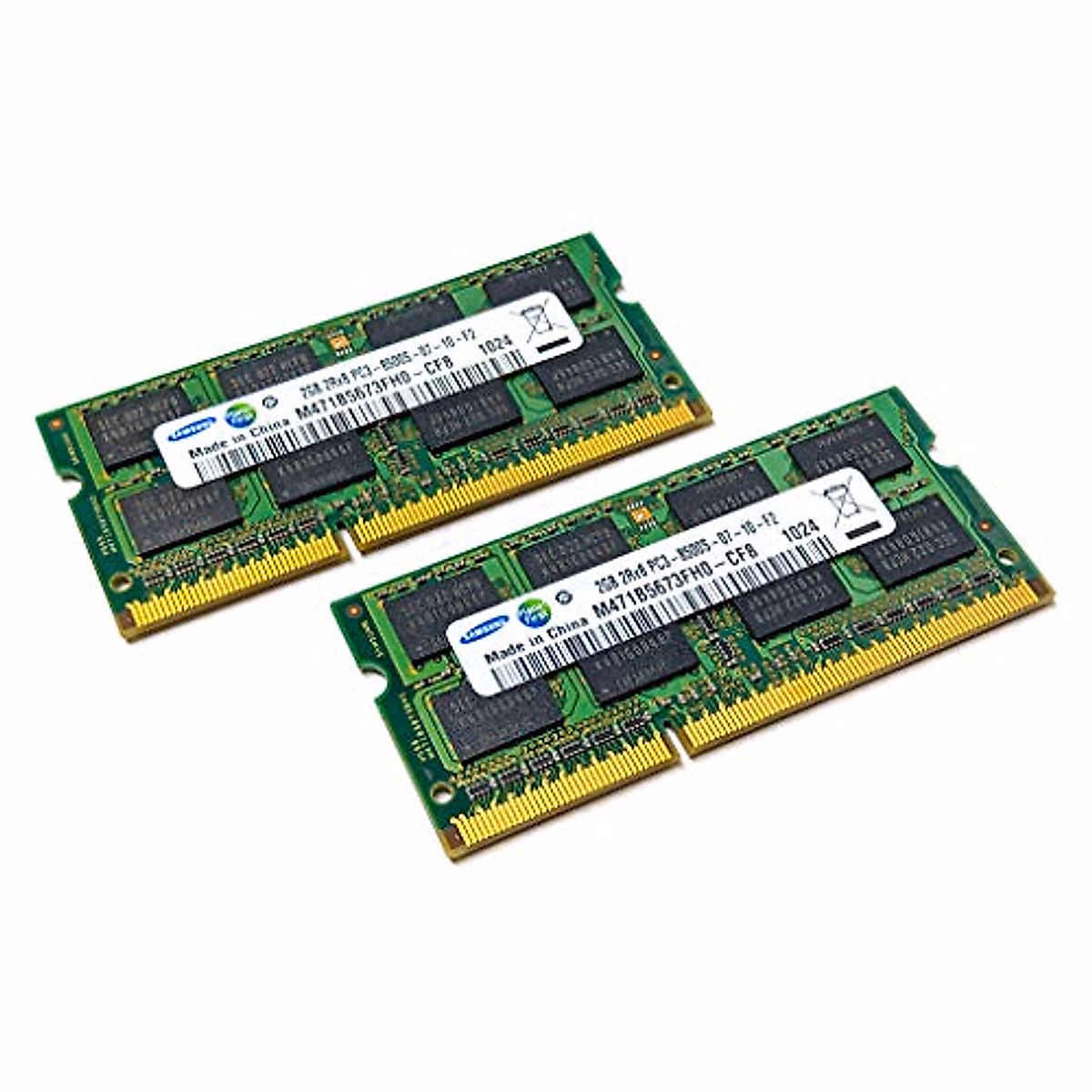 2X Samsung M471B5673FH0-CF8 2GB DDR3 1066MHZ PC3-8500 Mac Memory (4GB Total RAM)
