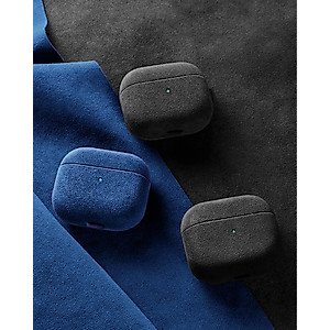 Luxury Alcantara AirPods Case. Premium Italian Imported Material. Fully Wrapped Inside & Outside. 360 Protection. (AirPods 3rd Generation, Black)