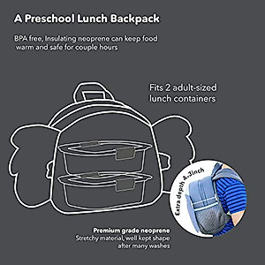 Little Dyno Toddler Koala Backpack & Lunch & Beach Bag, 8.6x9.4 inch, Waterproof, Washer & Dryer Safe, recyclable material, for Boys & Girls for outdoor & preschool
