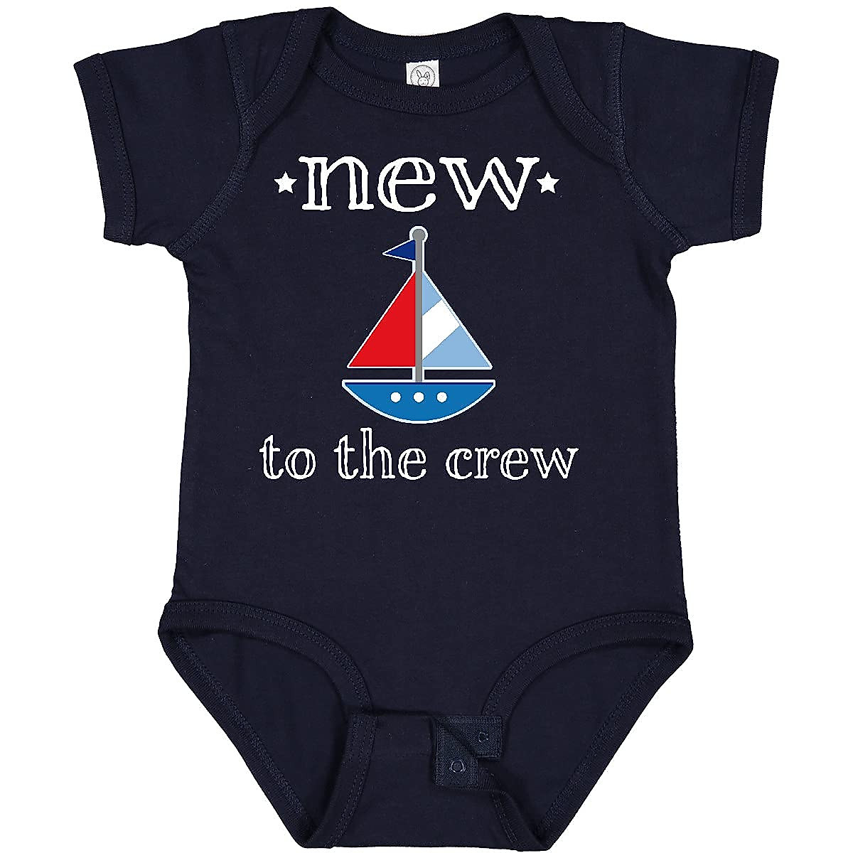 inktastic Baby Boy New To the Crew Sailboat Baby Bodysuit Newborn Navy Blue 2ae7d